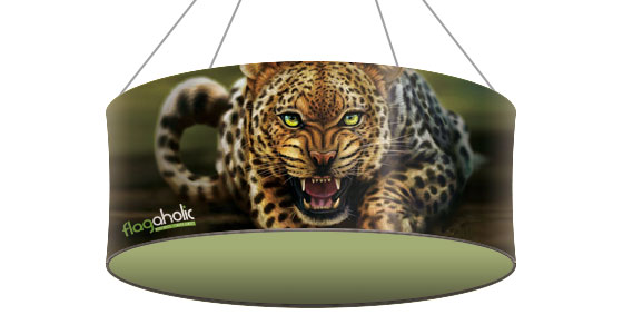 Round Overhead Hanging Banners | Overhead Hanging Signs | Hanging ...